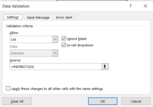 Dependent Data Validation - Excel Prodigy